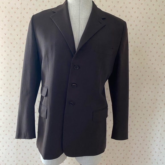 Prada | Suits & Blazers | Prada Brown Wool And Spandex Three Button ...